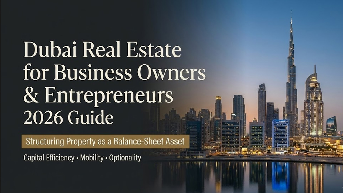 Dubai Real Estate for Business Owners 2026 | Entrepreneur Investment Guide